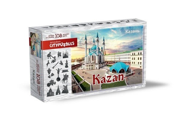 ПазлыCityPuzzles 103 деталей. Казань (дерево) 8295, (ООО "Нескучные игры")