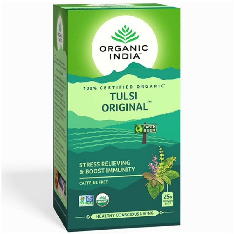 Тулси Оригинальный марки Органик Индия (Tulsi Original Organic India), 25 пакетиков