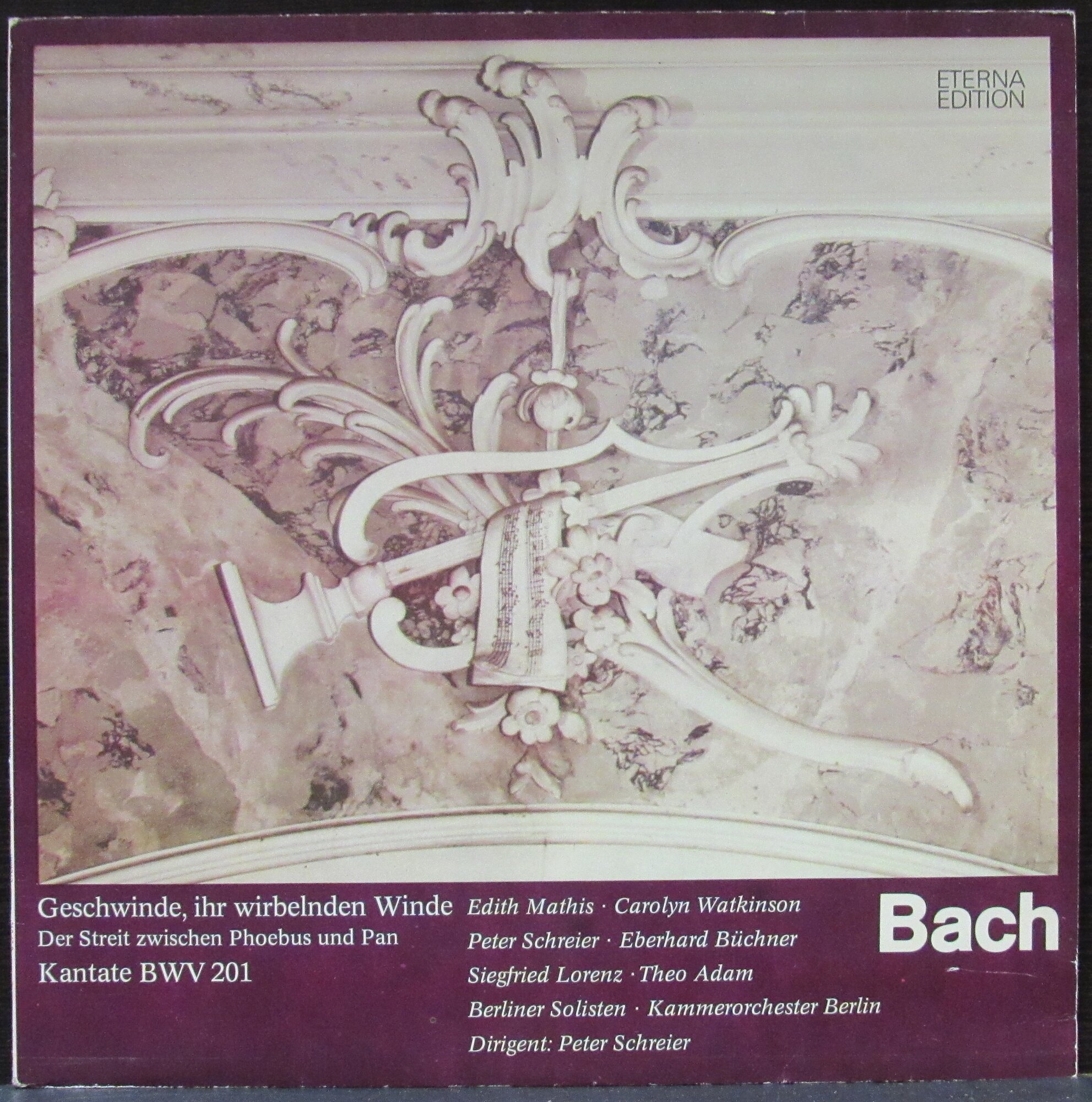 Bach Johann Sebastian "Виниловая пластинка Bach Johann Sebastian Geschwinde Ihr Wirbelden Winde"