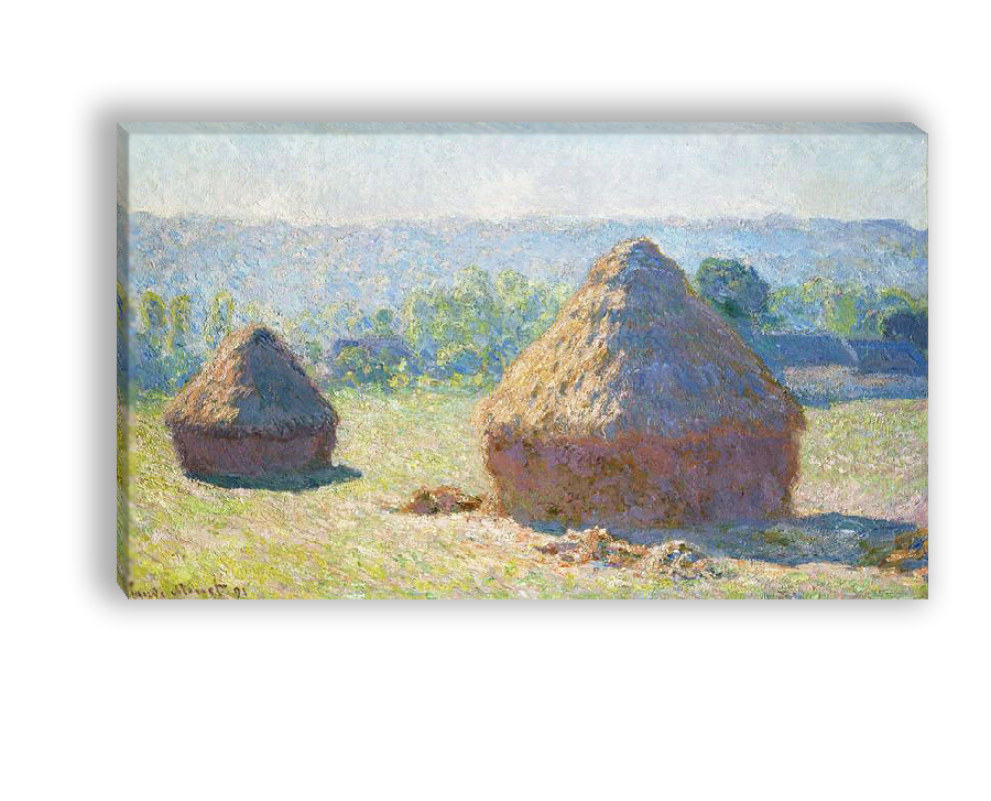 "Стога. Конец лета", Моне, Клод, картина (репродукция) (90х53 см / на подрамнике)
