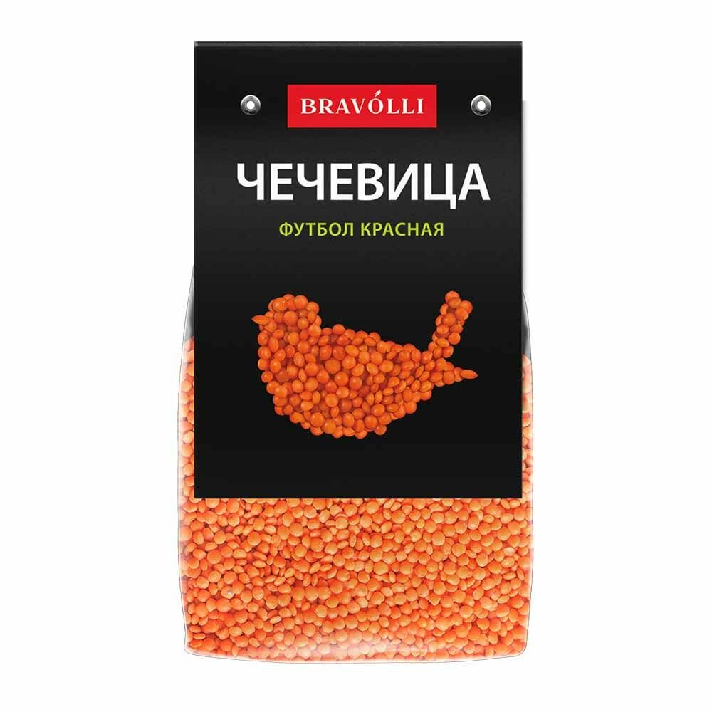 Чечевица Bravolli Футбол красная цельная 350 г x 3 упаковки