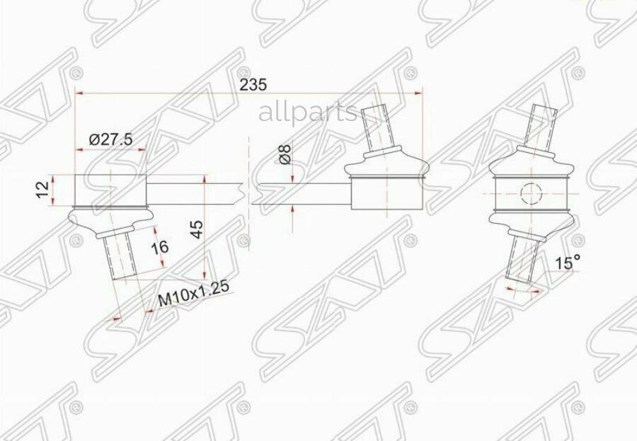 SAT ST-48830-32030 Тяга стабилизатора Chevrolet Lacetti 04-13 / Daewoo Lacetti 04-09