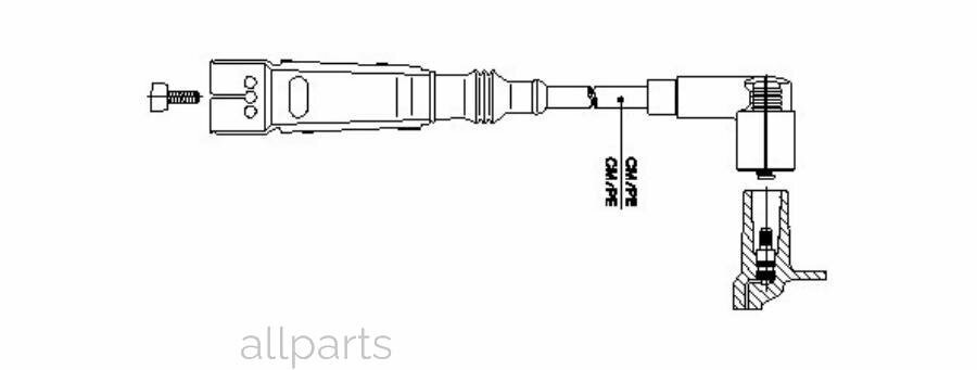 BREMI 111/54 Провод высоковольтный VW Transporter IV 2.5