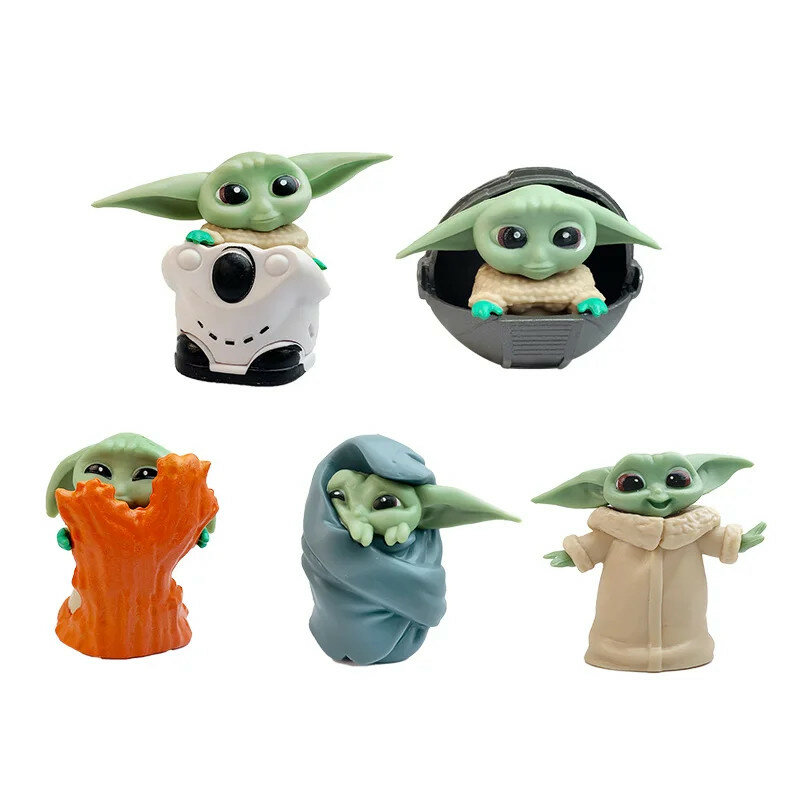 Набор фигурок Звездные Войны Малыш Йода Грогу / Star Wars Baby Yoda 5шт (4-6см)