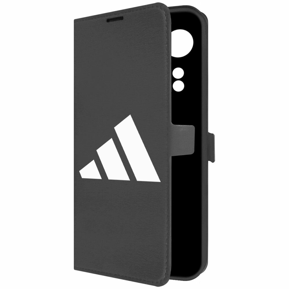 Чехол-книжка Krutoff Eco Book для Oppo A78 4G Adidas (Адидас) (черный)
