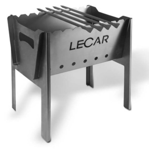 Мангал разборный металлический (4 шампура), 1 мм, 400*250*390 мм LECAR