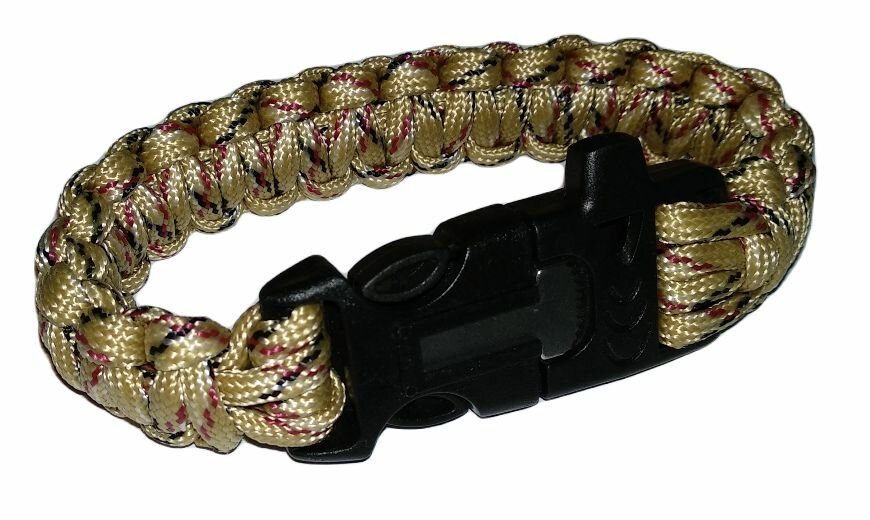 Браслет туристический Следопыт PF-PD-02, 26 х 2см, со свистком, из паракорда