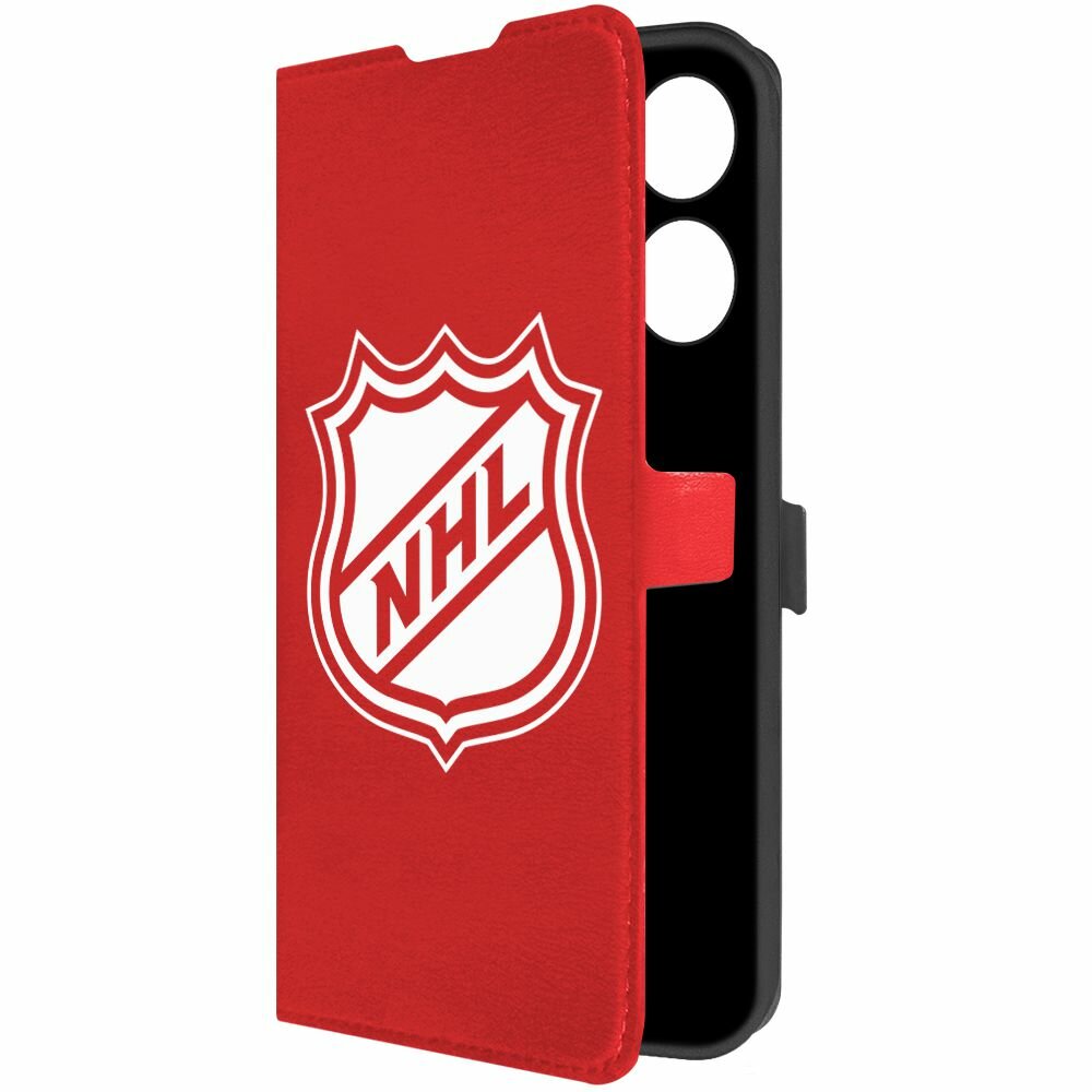 Чехол-книжка Krutoff Eco Book для TECNO Pova 5 NHL (НХЛ) (красный)