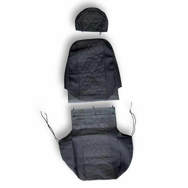 Комплект чехлов на весь салон для ВАЗ - 2109, жаккард, ромб с черной строчкой