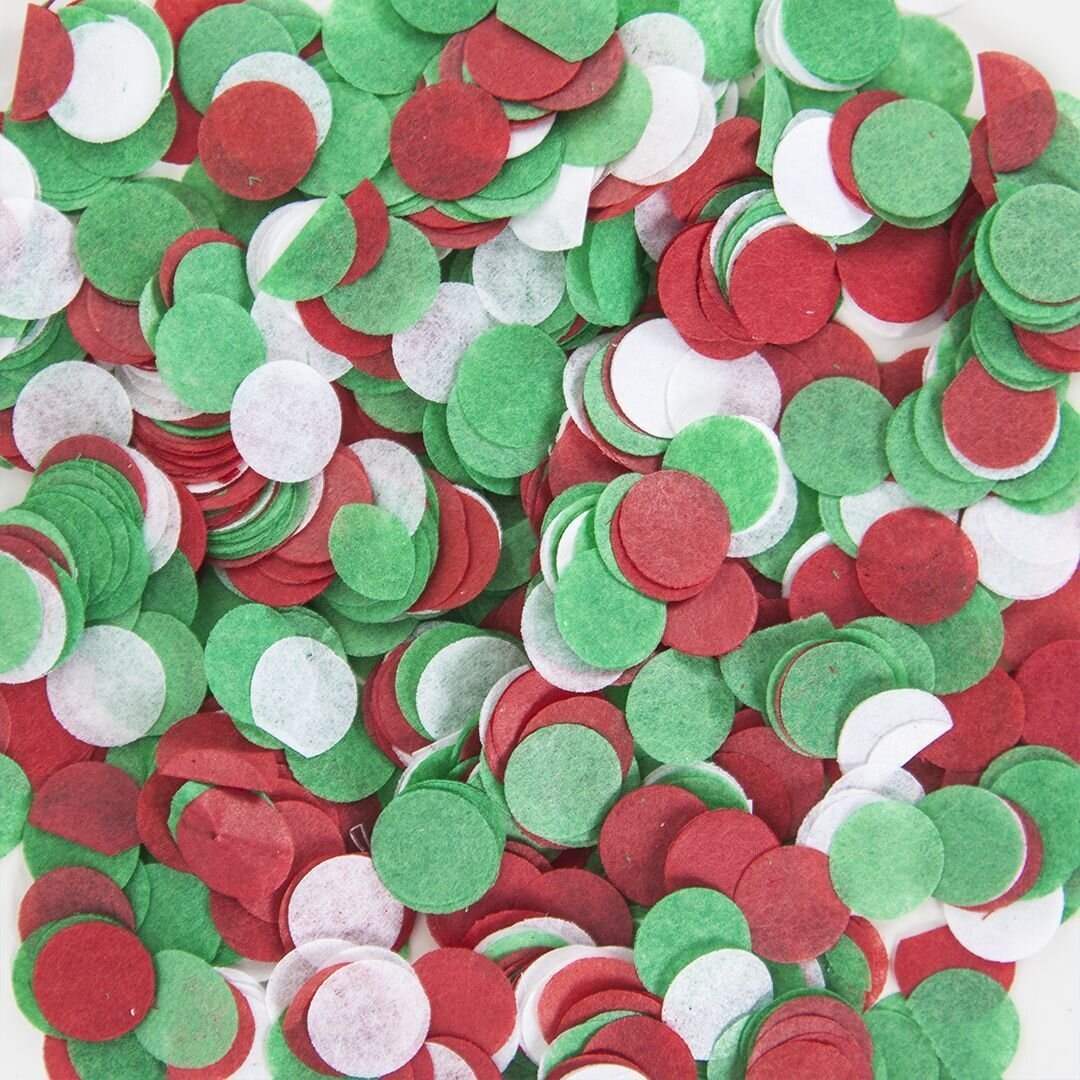 Конфетти тишью Круг, Праздничный микс, 1 см, 50 г.