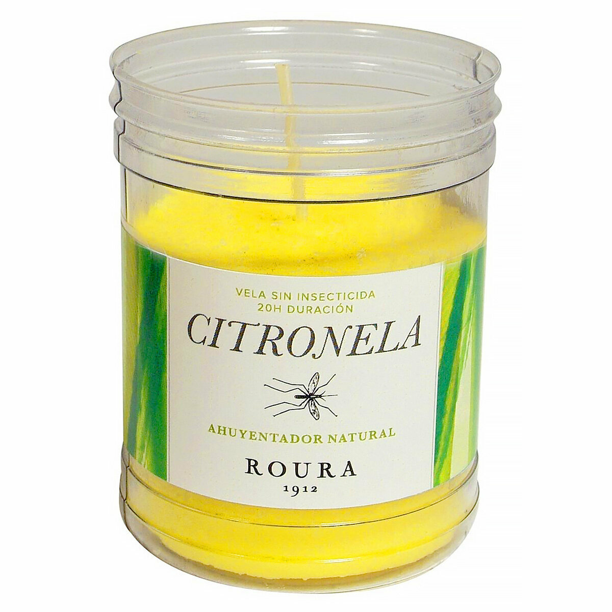 ROURA свеча антимоскитная в стакане диаметр 6.2 см высота 9 см 100 г цитронелла