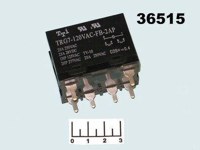 Реле ~120V 25A/250V TRG7-120VAC-FB-2AP
