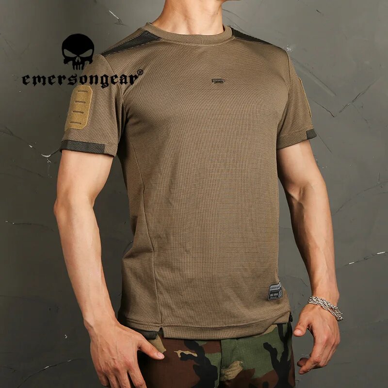 EMERSONGEAR Blue Label Тактическая спортивная футболка UMP Frogmen М, KH