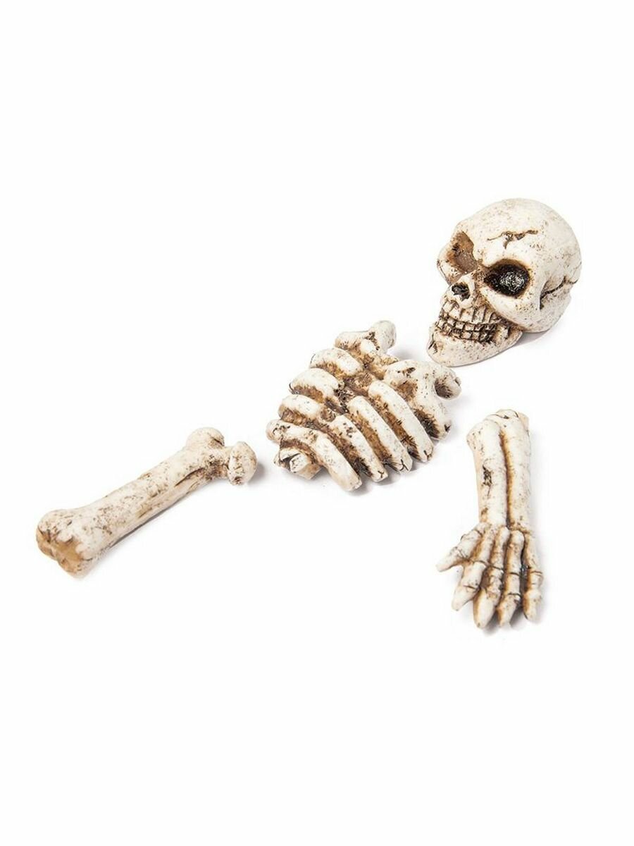 Грот Laguna "Череп и кости", 40*12*8мм/36*32*13мм/34*22*23мм/45*15*5мм, (набор 4шт)