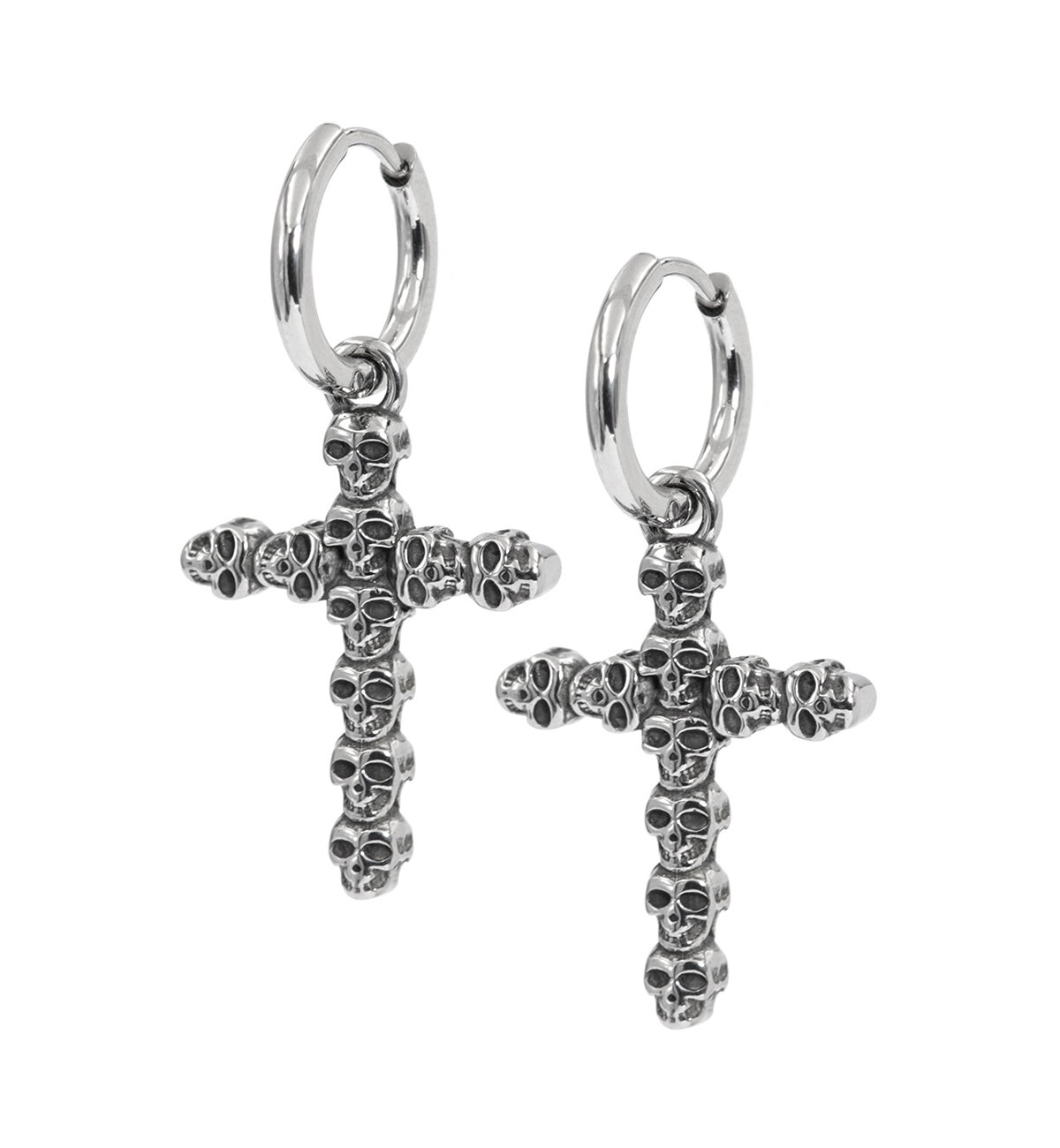 Серьги конго, с подвесками