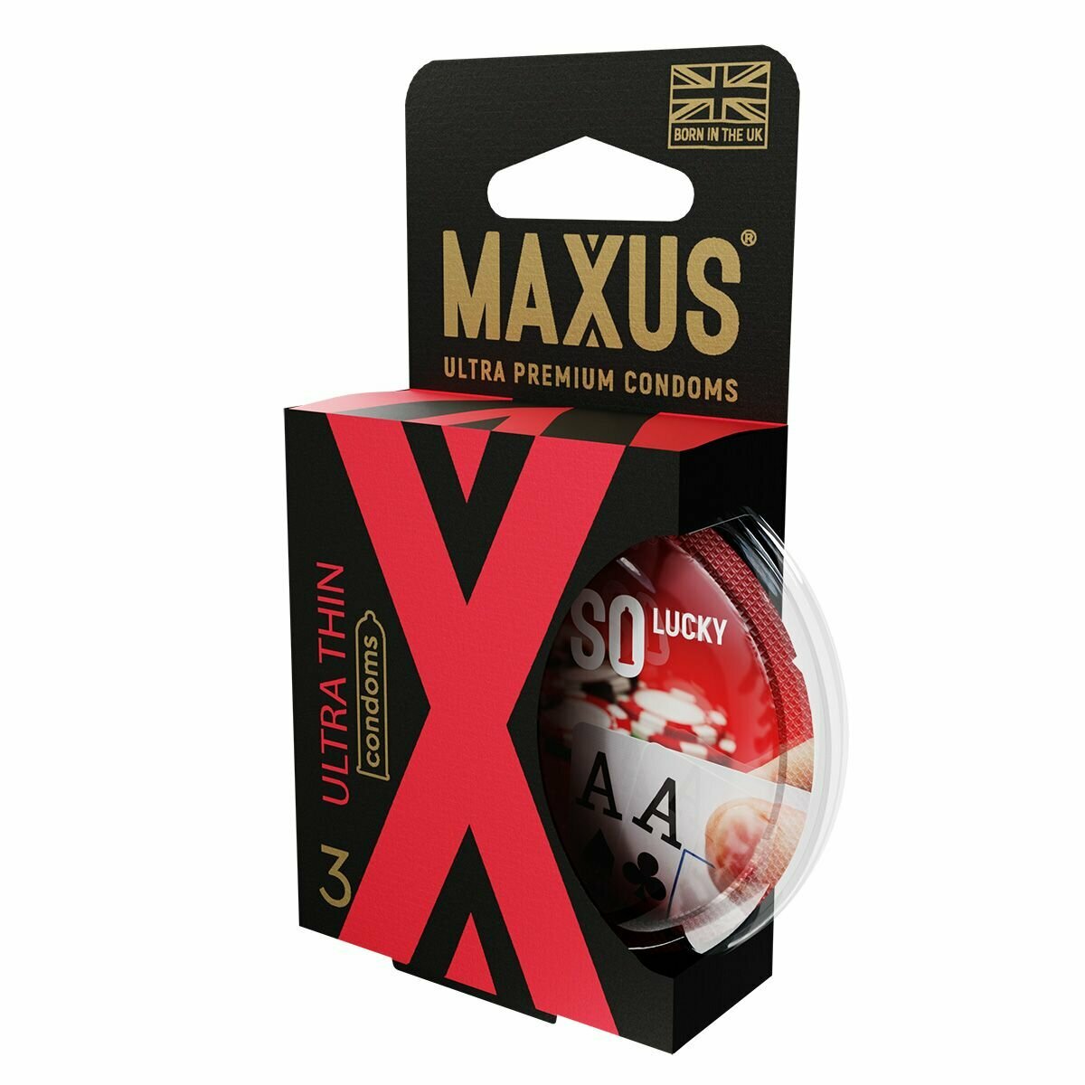 Презервативы в пластиковом кейсе ультратонкие MAXUS AIR Ultra thin X-Edition - 1 уп (3 шт)