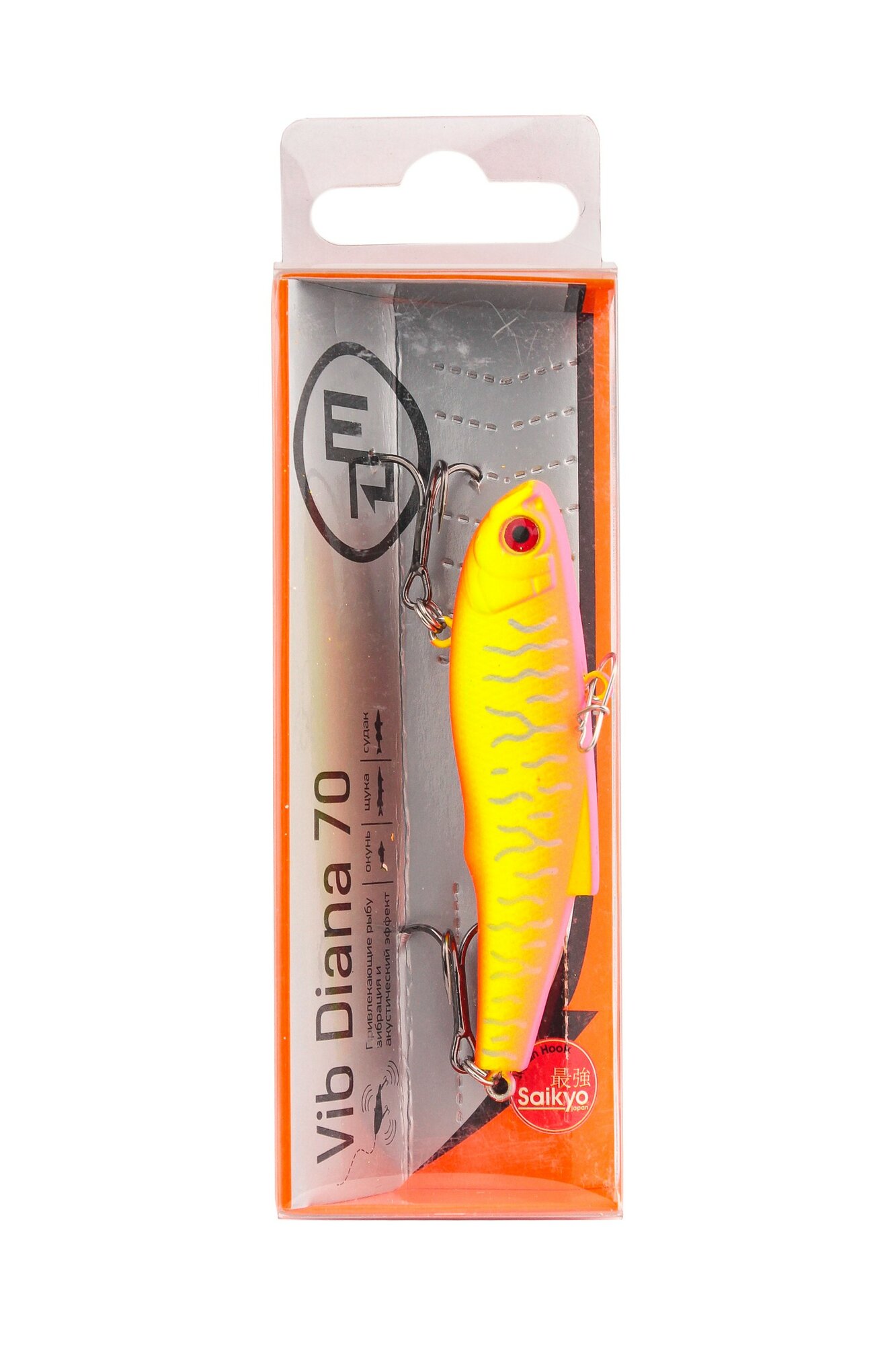 Ecopro VIB Diana 70 мм 15 г цвет 077 Hot Tiger - приманка для ловли щуки