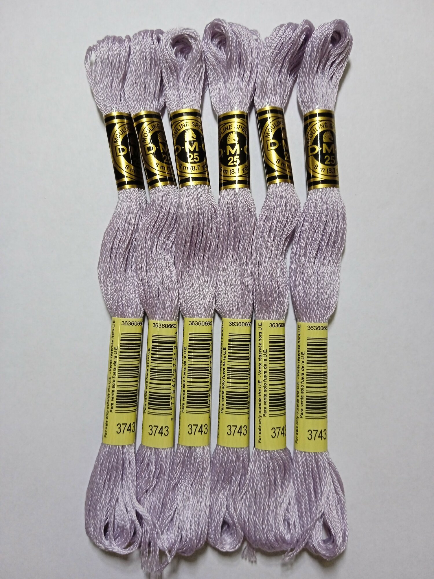 Набор ниток мулине, 8 м, 6 шт DMC-3743_6