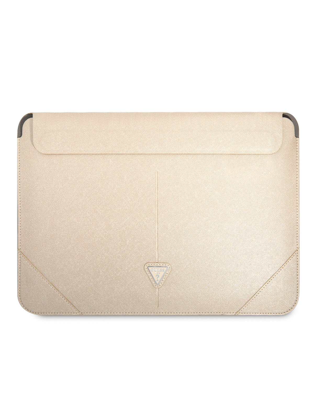 Guess для ноутбуков 13"/14" чехол Sleeve Saffiano with Triangle metal logo Beige