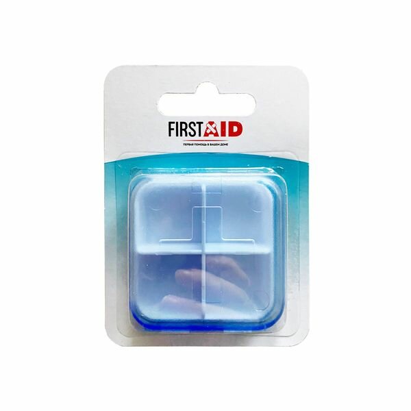 Таблетница на день карманная 4 отделения First Aid/Ферстэйд