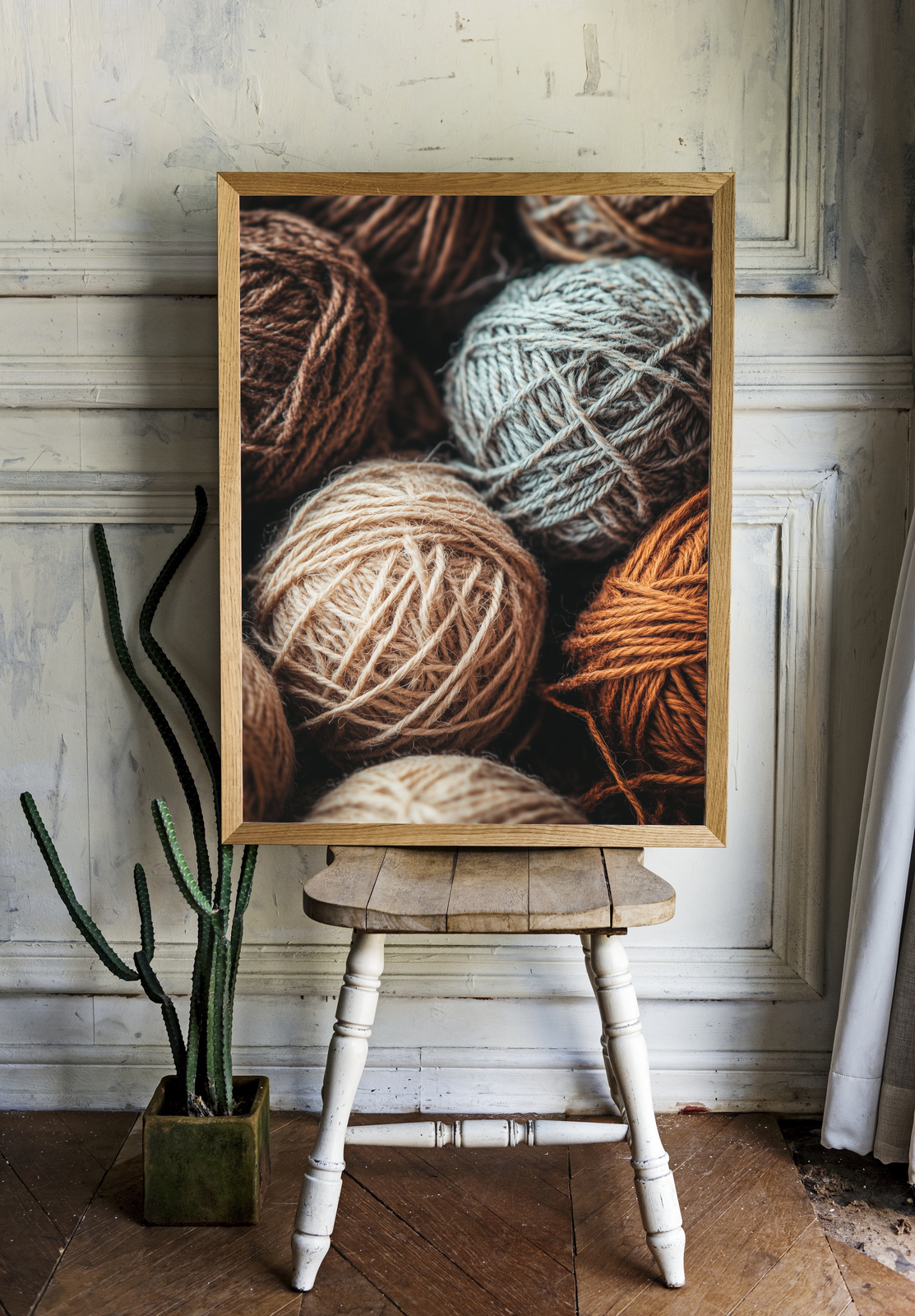 Постер "Мягкие клубки шерсти" 40x50 без рамы