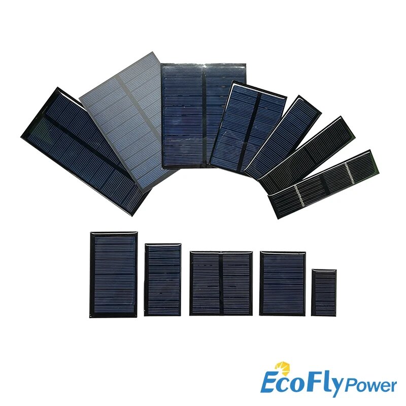 Ecoflypower Мини-панели солнечной энергии 2-10В 3V 100mA 65X48