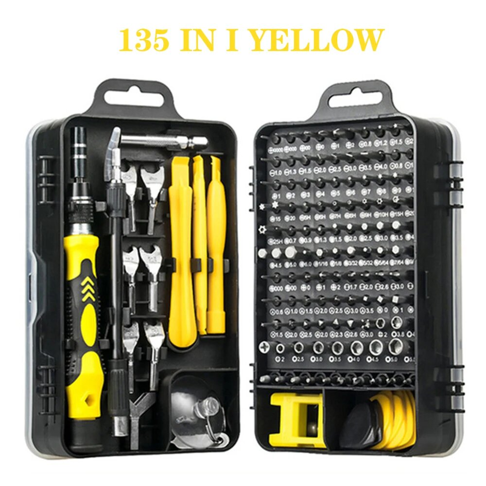 Набор отверток WOZOBUY 135 в 1 135 in 1 Yellow
