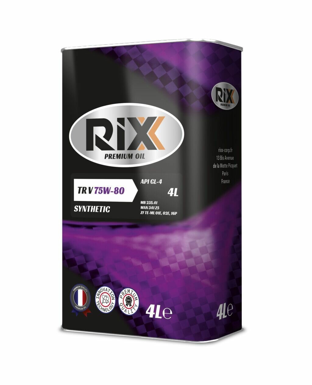 Трансмиссионное масло RIXX 75W-80 GL-4 4 л