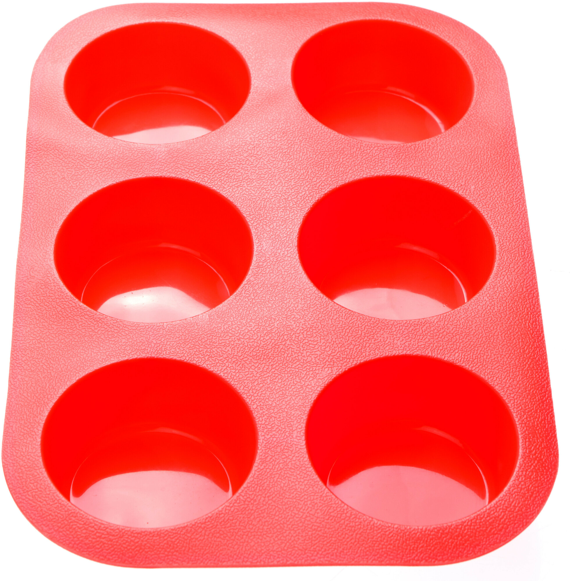 Форма для выпечки, силиконовая, прямоугольная на 6 кексов, 26 х 17.5 х 3 см, красная, PERFECTO LINEA, арт.20-000415