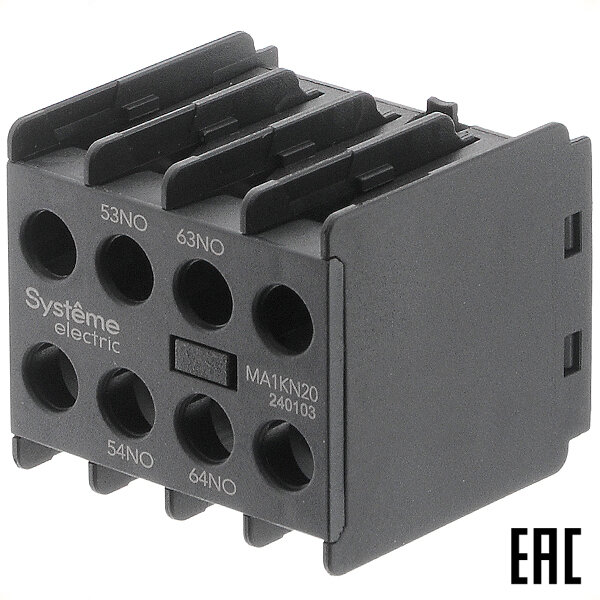Контакт дополнительный 2з для контакторов MC1K Systeme Electric MA1KN MA1KN20
