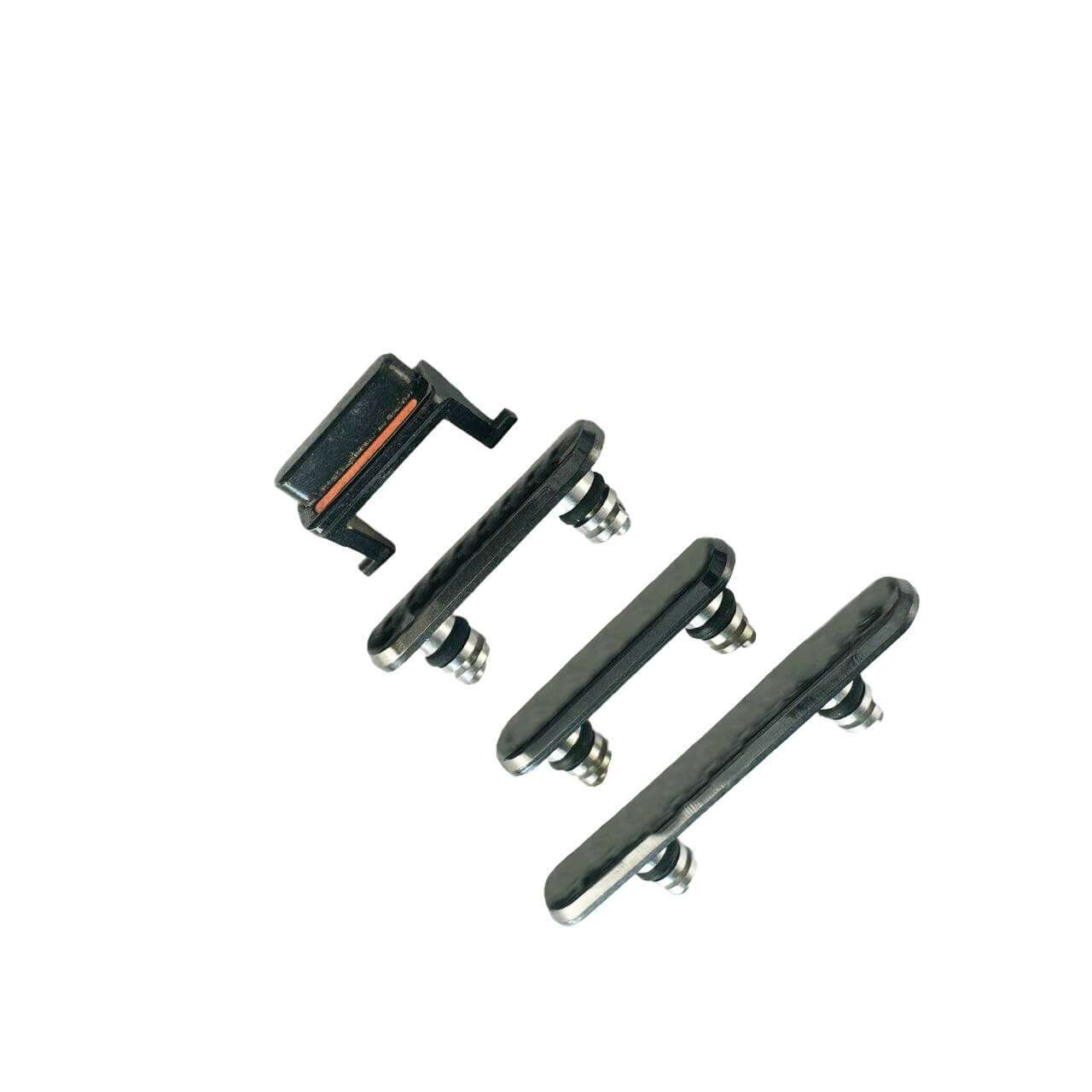 Комплект кнопок-толкателей для iPhone X (громкость, включение, mute) Серый (Space Gray)