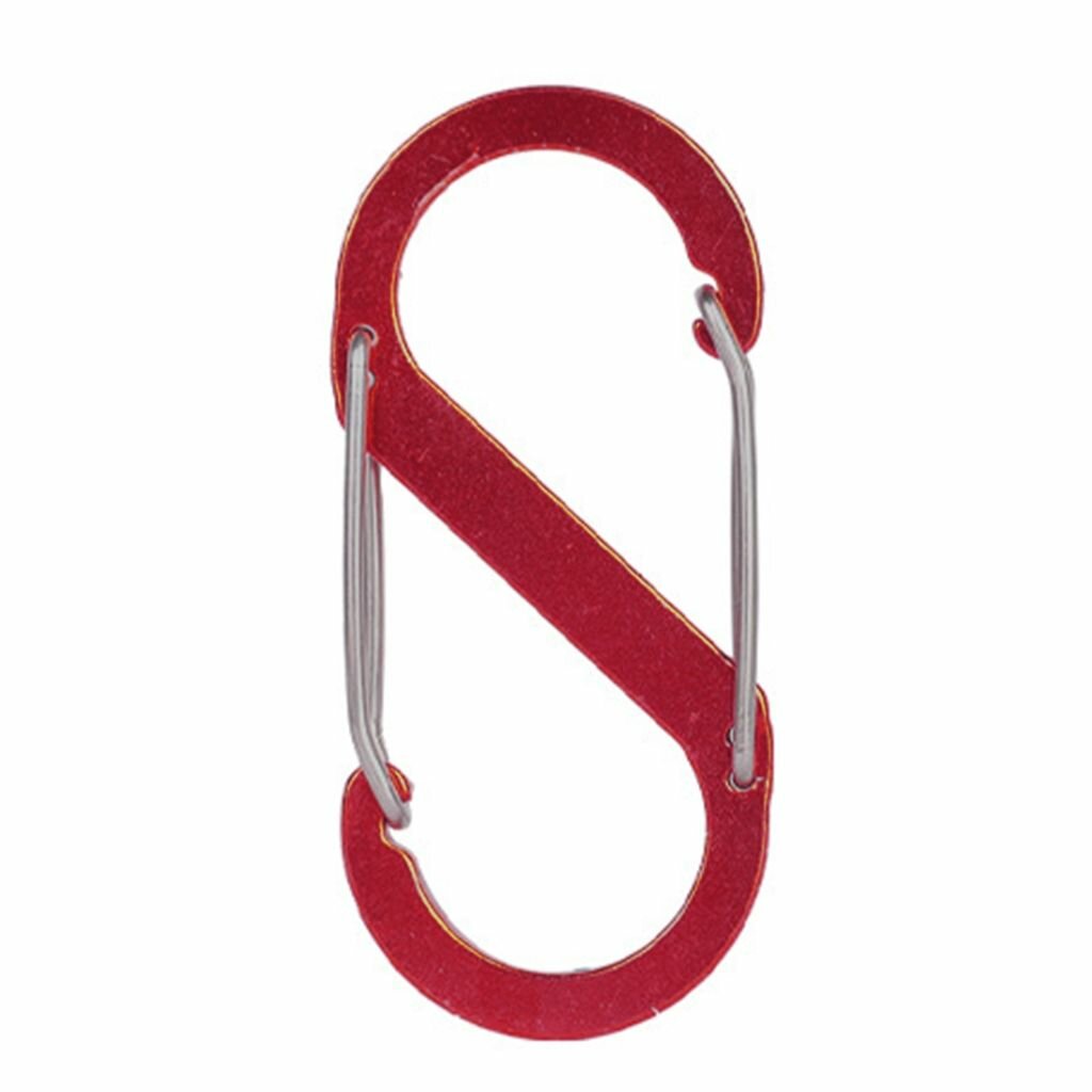 Аксессуары для скалолазания, Карабин S-образной формы из алюминиевого сплава - красный - малый, один