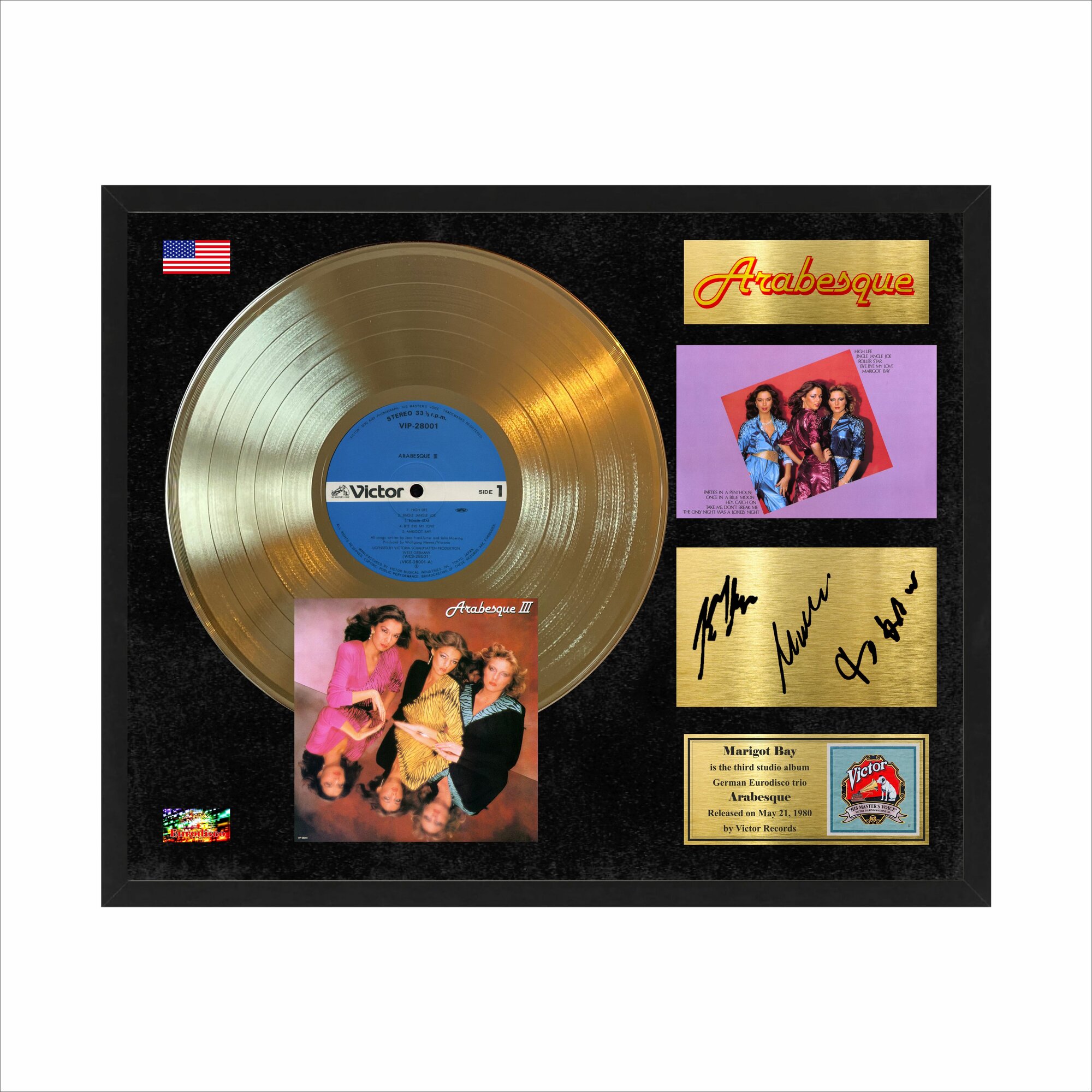 Arabesque Marigot Bay Картина с золотым диском