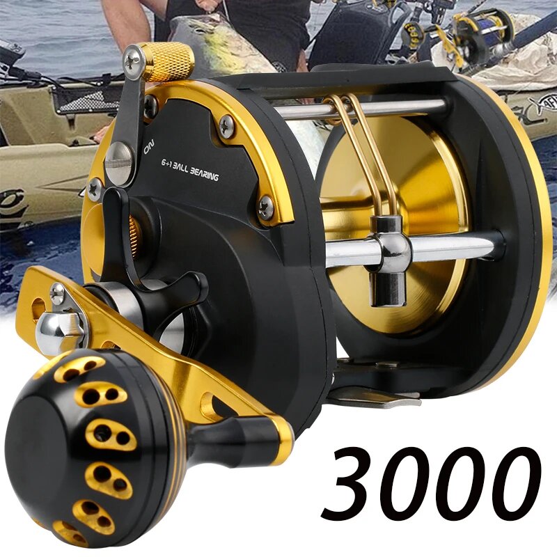 Катушка для троллинга Sougayilang 6+1BB 4.1:1 Правая рука, STC 3000