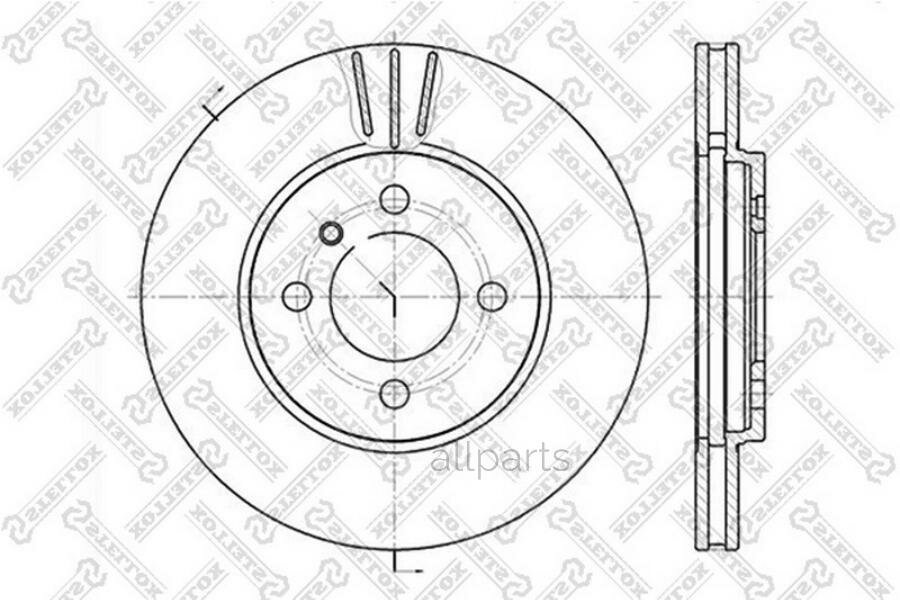 STELLOX 60201509VSX диск тормозной передний!\ BMW E30/Z1 1.6-2.4D M10-M42 82-94
