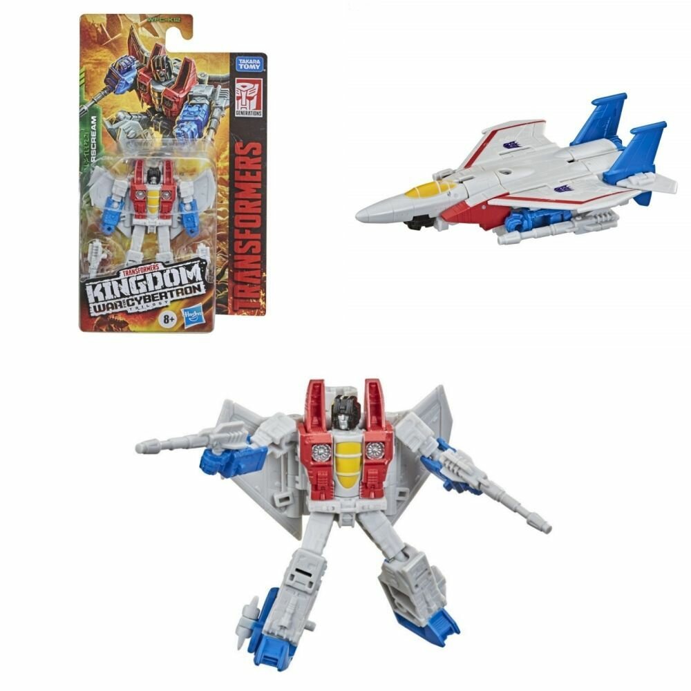 Hasbro Игрушки-трансформеры Generations Война поколений за Кибертрон: Королевство Базовый класс WFCK12 Starscream 3,5-дюймовый F0665 -hz