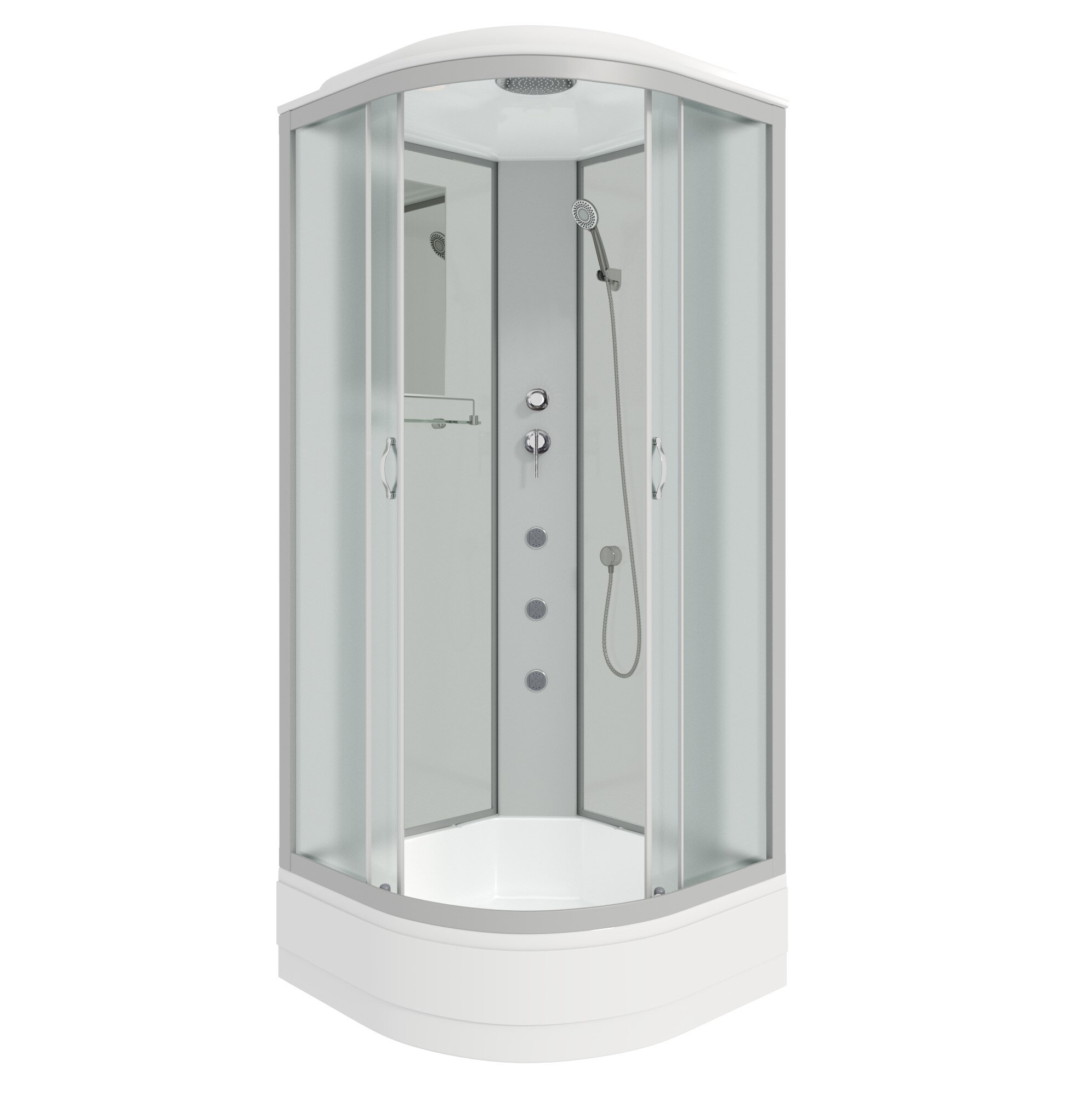 Душевая кабина Niagara Classic NG-3302-14G (100х100х215) средний поддон(26см), стекло матовое,4 места