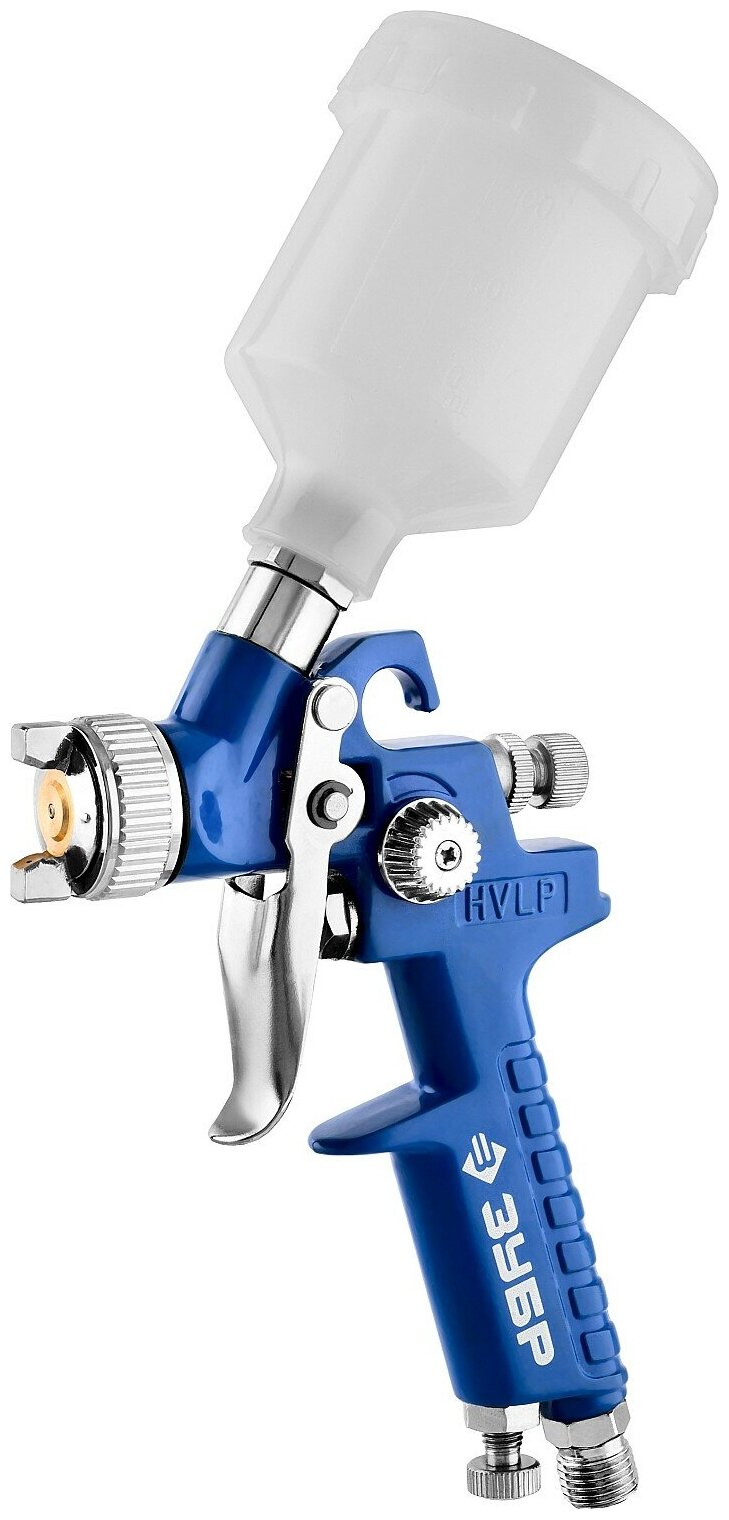 Краскопульт пневматический ЗУБР Профессионал PRO 150 HVLP c верхним бачком, 0.8мм (06454-0.8)
