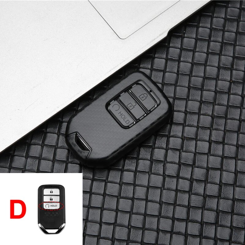 Карбоновый чехол для ключей от автомобиля Honda Civic CR-V HR-V Accord Jade Jazz City D only Shell