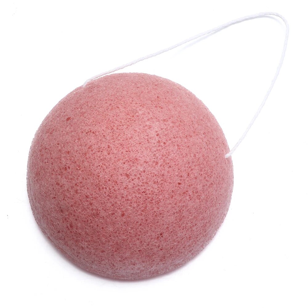 Круглая губка для лица из конжака, Pink