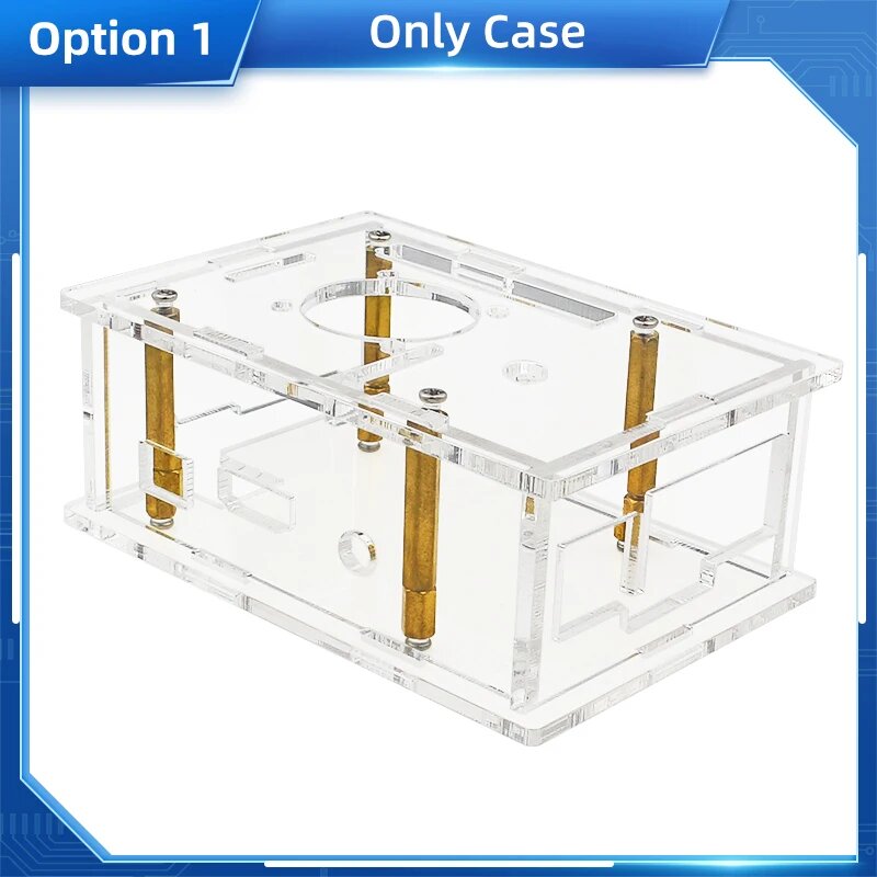 Прозрачный оранжевый корпус для Orange Pi 3B Option 1