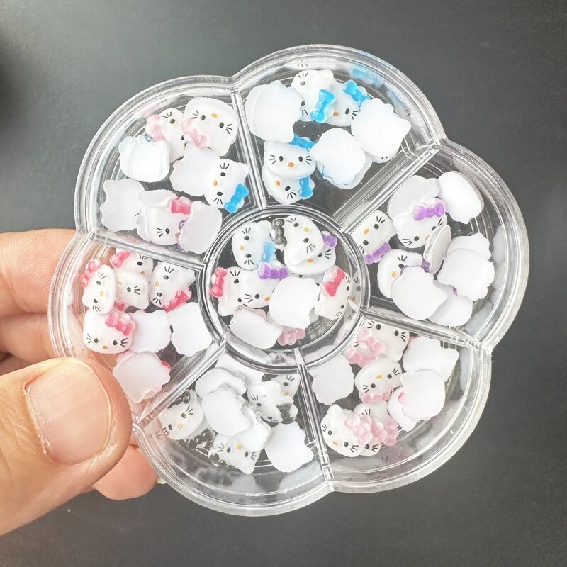 MINISO Украшения для ногтей Sanrio Hello Kitty своими руками, милые подвески для ногтей Kuromi, аксессуары для маникюра своими руками, игрушки со стразами, подарки для девочек,
