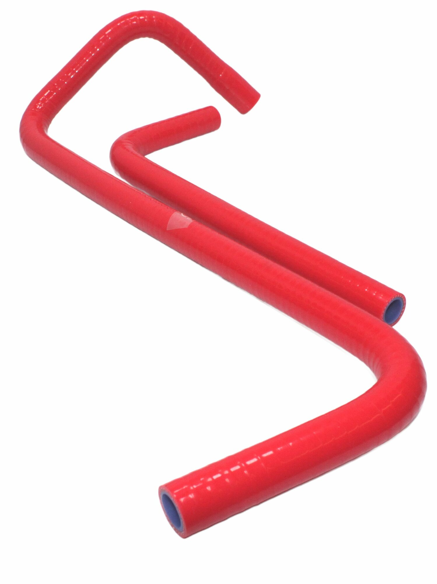 Патрубки печки для а/м УАЗ Патриот для двигателя IVECO (комплект из 2-х шт.) красный силикон