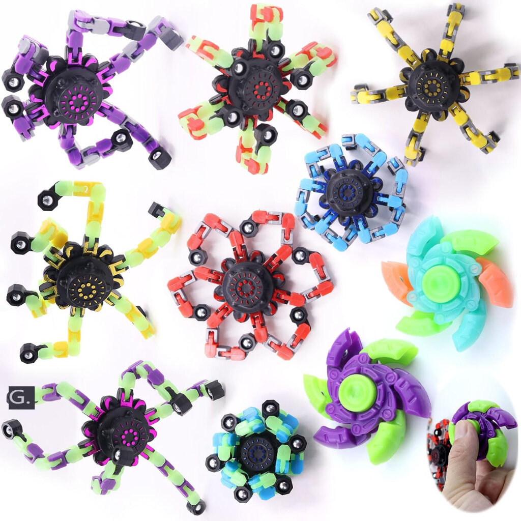 8 роботов-фиджет-спиннеров, 2 предмета взрывоопасной брони Fidget Spinner для детей и взрослых