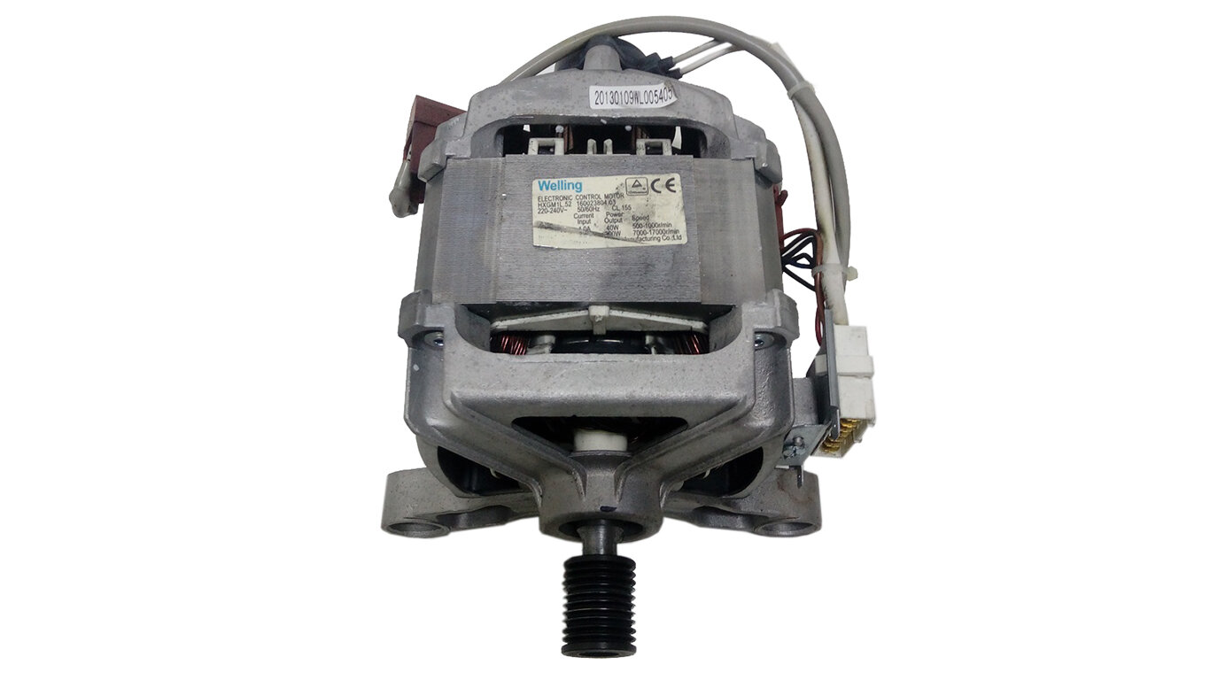 Мотор электрический к стиральной машинке ARISTON (аристон) 263959, 507304 (HXGM1L.52, 160023804.03, 20131005WL223025, 7 клемм)