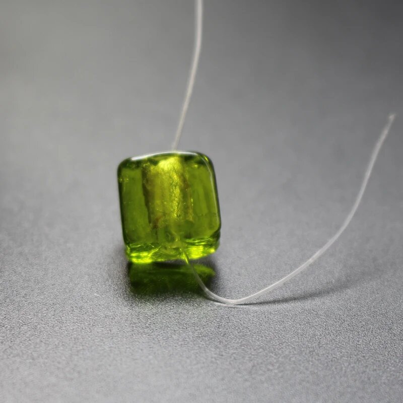 Бусины Akusesari лампворк 10 шт, черные, зеленые, синие Изумрудный, Olive green