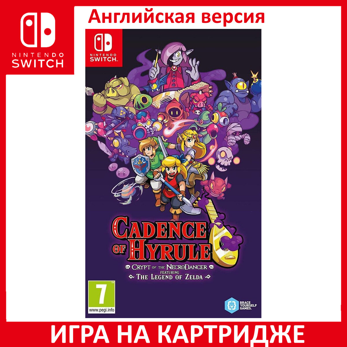 Игра Cadence of Hyrule: Crypt of the NecroDancer Switch Английский язык Картридж на Nintendo Switch