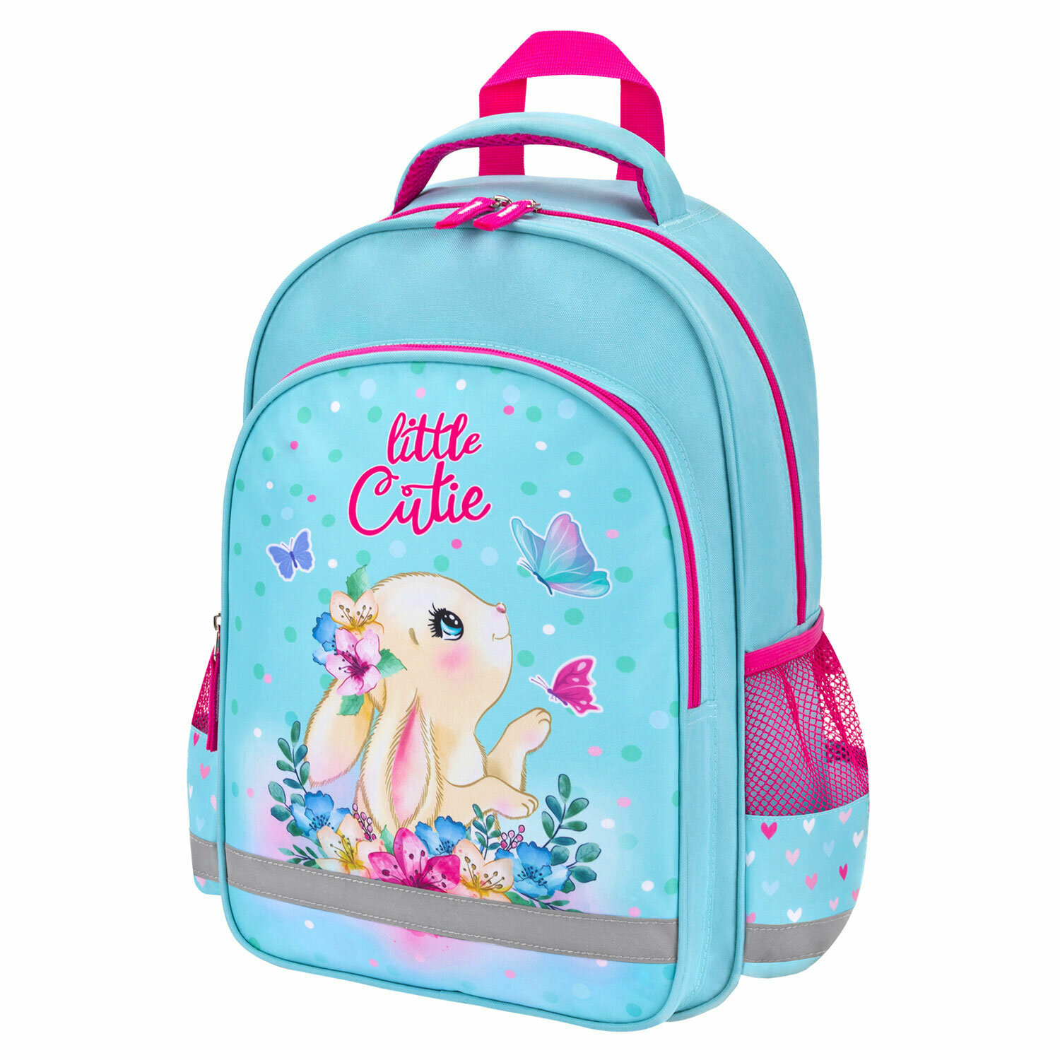 Рюкзак пифагор SCHOOL, 1 отделение, 3 кармана, "Pretty bunny", 38x28х14 см, 273168