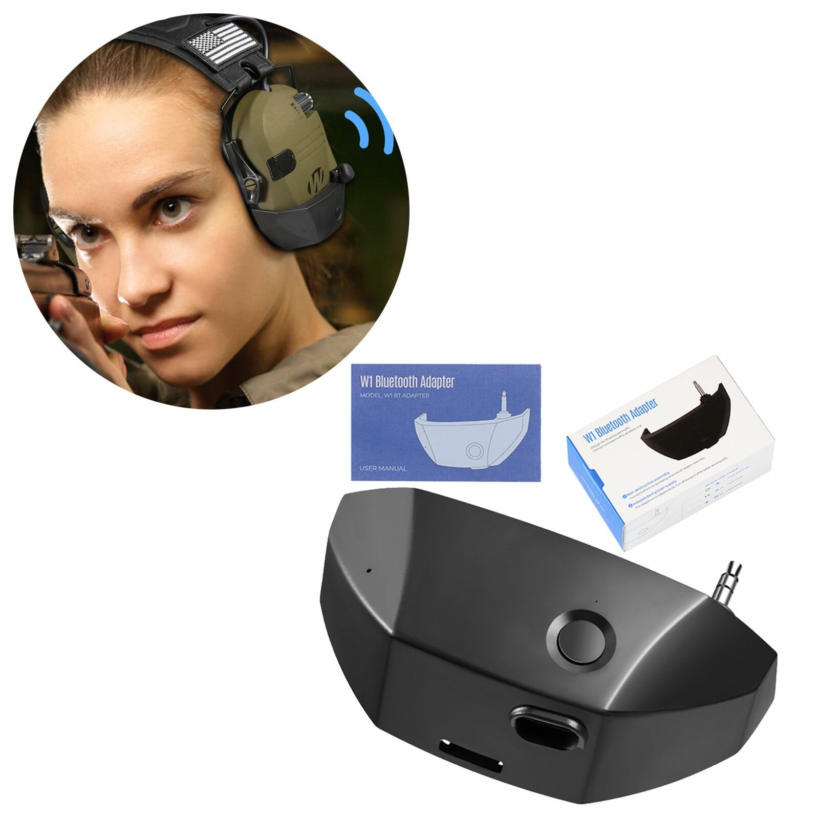 Стрельбы Адаптер Bluetooth Наушники тактические активные Impact Sport для