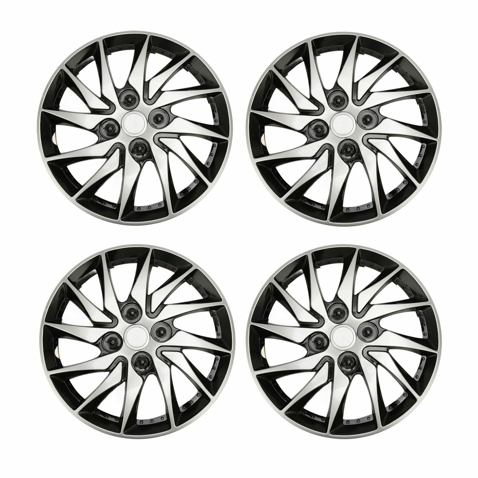 4ШТ 14" серебристо-черные крышки с высокой защитой